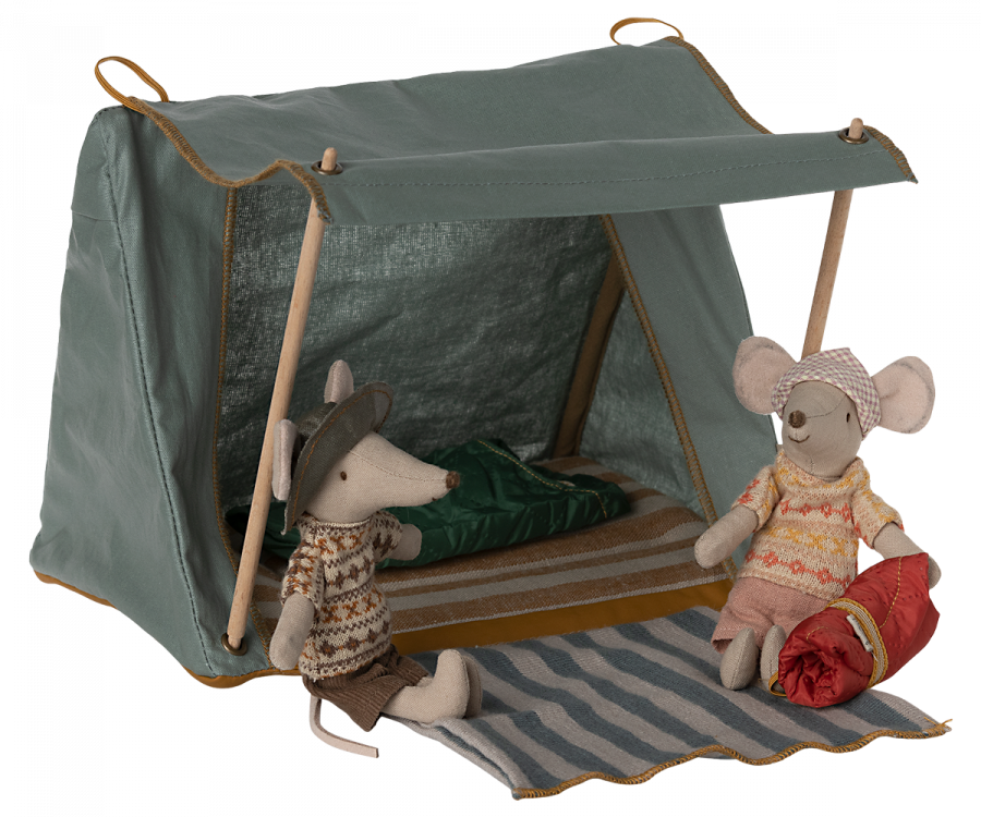 MAILEG ~ Happy Camper Tent - Mouse | Teal – Looby Doo
